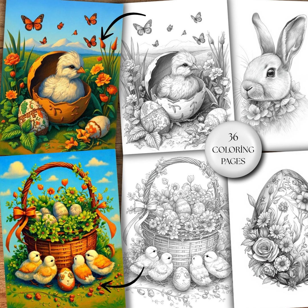 Dazzly Easter Coloring Pages for Kids | Printable Easter Coloring Pages ...