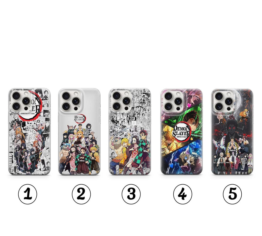 Demon Slayer Phone Case Kimetsu No Yaiba Character Collage Tanjiro ...