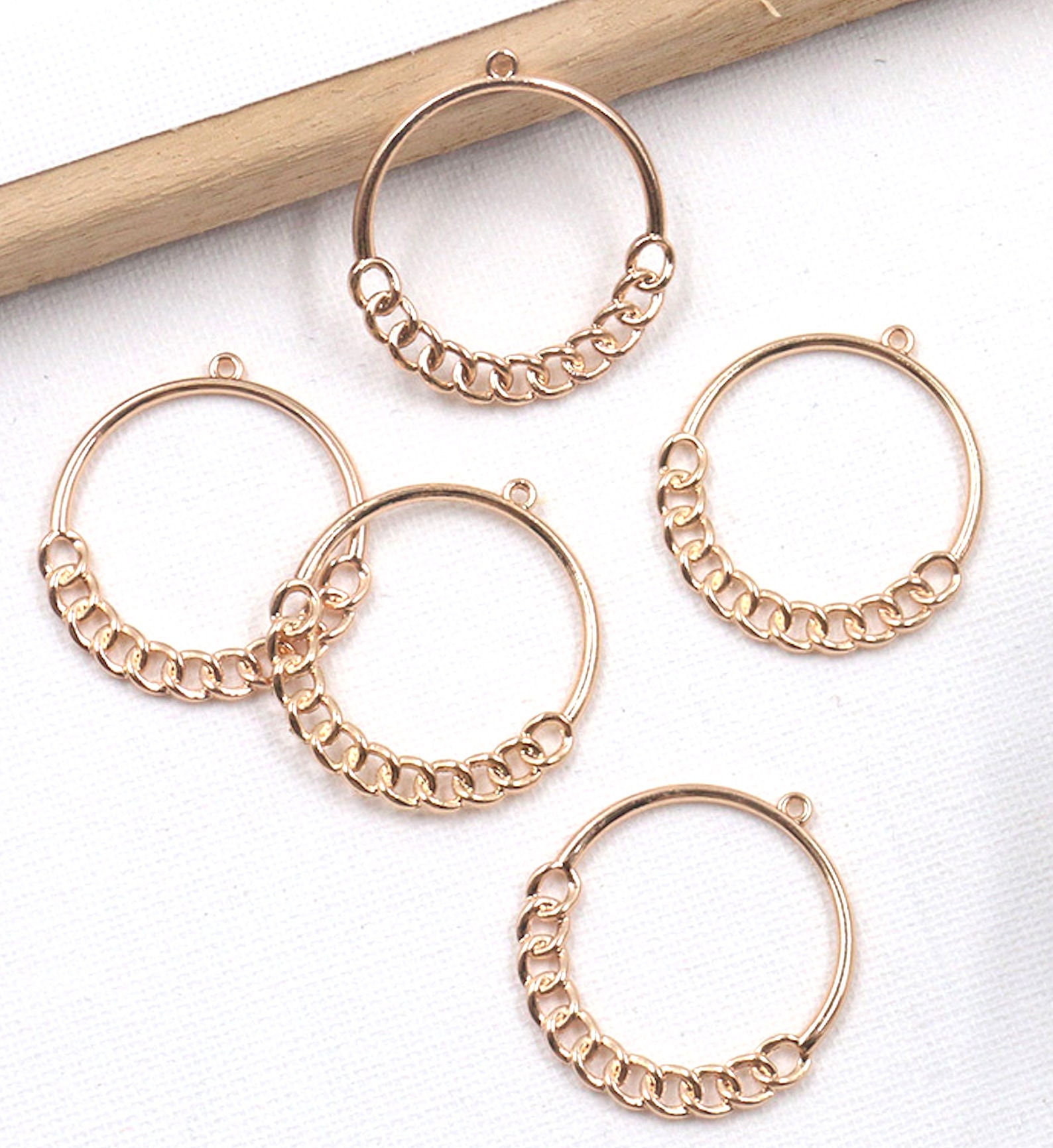 4pcs-gold tone multi loops gold tone earring loop 12 loop - Etsy España