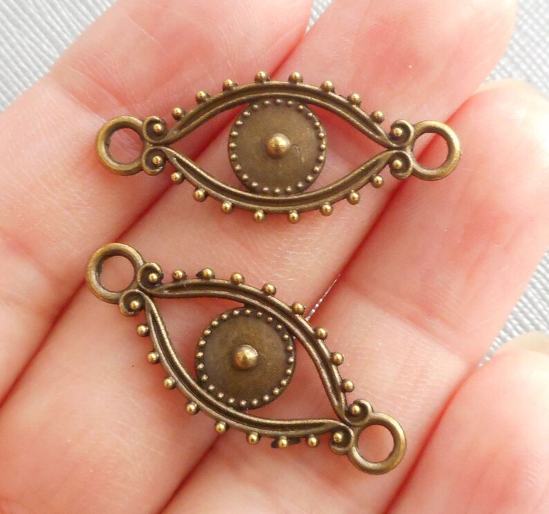6pcs 1.25 Brass Eye Connector 2 Loop Brozne Tone Eye - Etsy Denmark