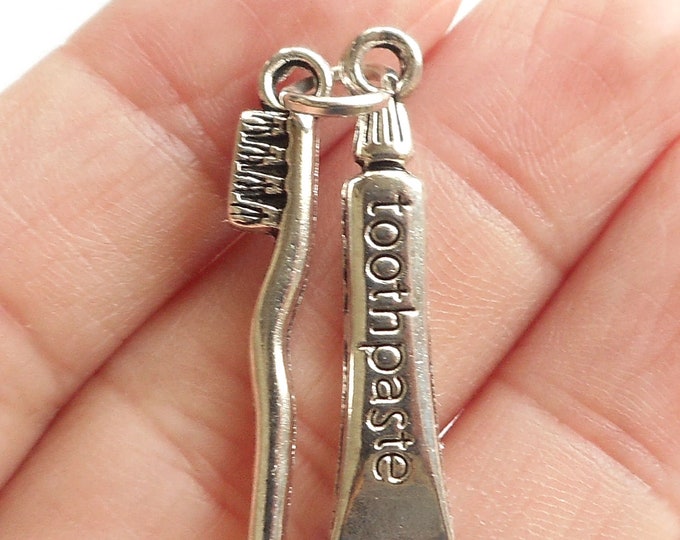 Dental Earrings, Floss, Molar Tooth, Toothbrush and Toothpaste, Tooth ...