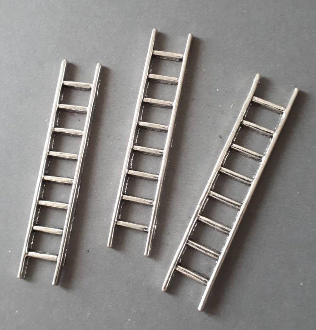 2pcs- Silver Tone Ladder Charm, Ladder Pendant, 2" Length- Bronze Tone ...