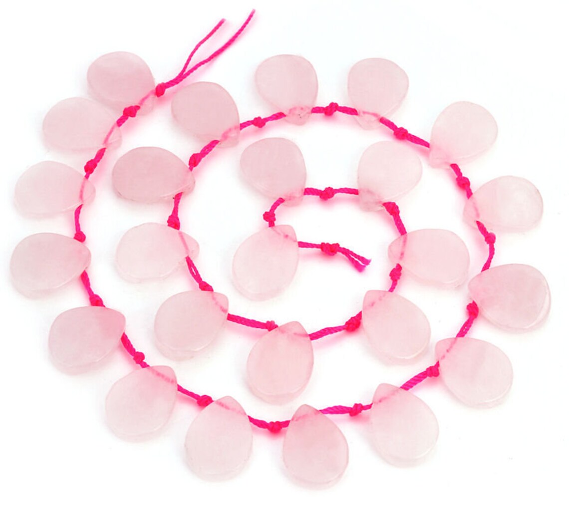 6pcs-18mmx13mm pink Rose Quartz Gemstone Teardrop Beads - Etsy