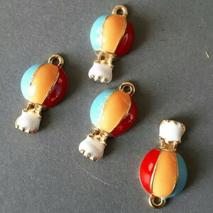 6pcs-hot Air Balloon Charm-enamel Charm-pick the Color - Etsy
