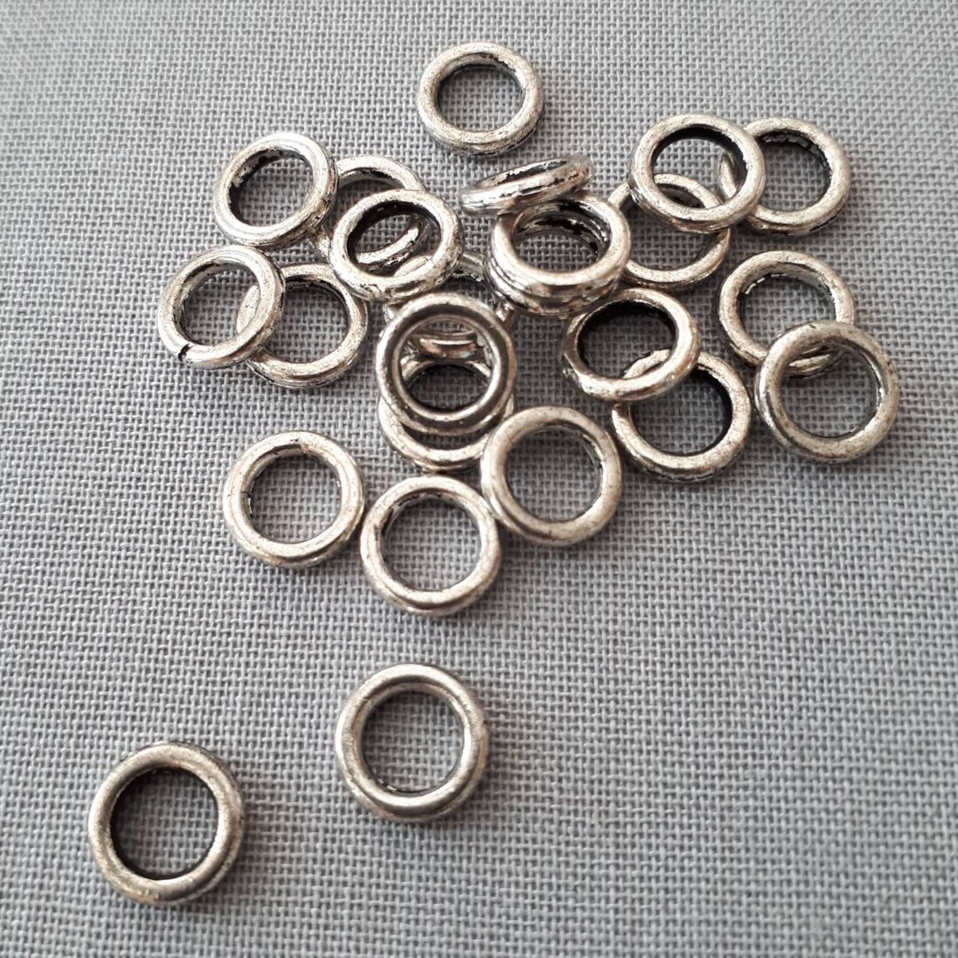40pcs- Silver Tone Closed Jump Rings, Split Rings Metal Connector - Etsy