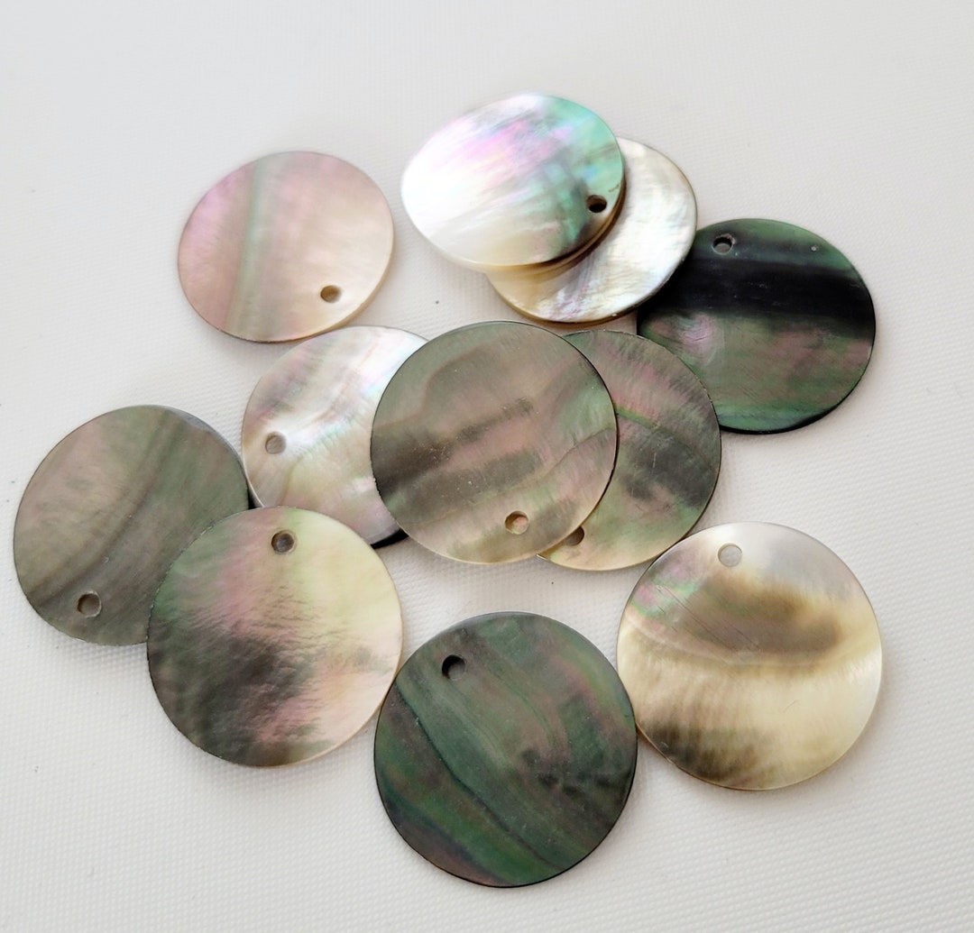 6pcs-natural Black MOP Mother of Pearl Shell Round Disc 20mm - Etsy