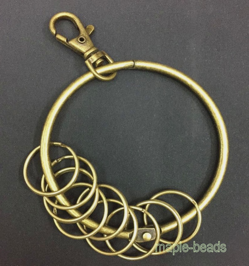 3.5 Large Ring of Antique Bronze Tone Metal Keys - Etsy