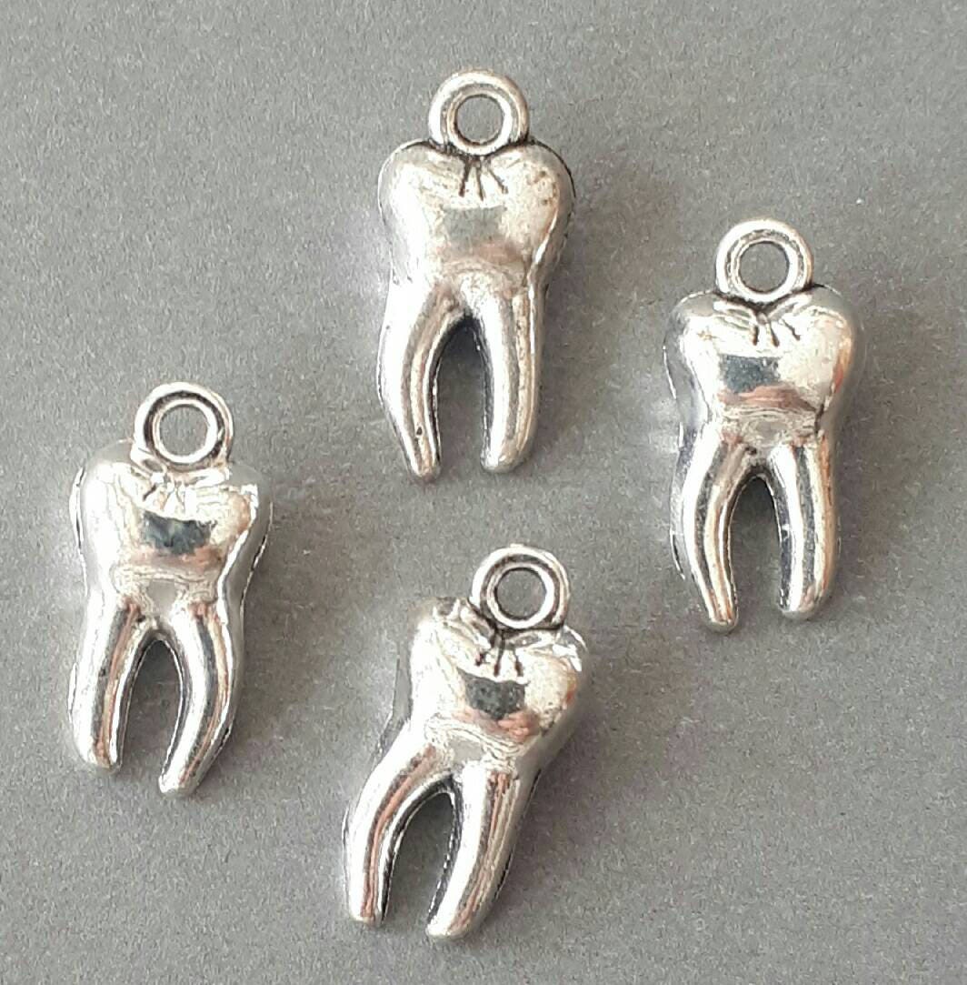 8pcs-3D bronze tone Teeth charmdental clinic charm dental | Etsy