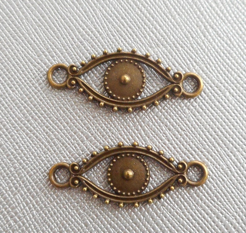 6pcs 1.25 Brass Eye Connector 2 Loop Brozne Tone Eye - Etsy Denmark