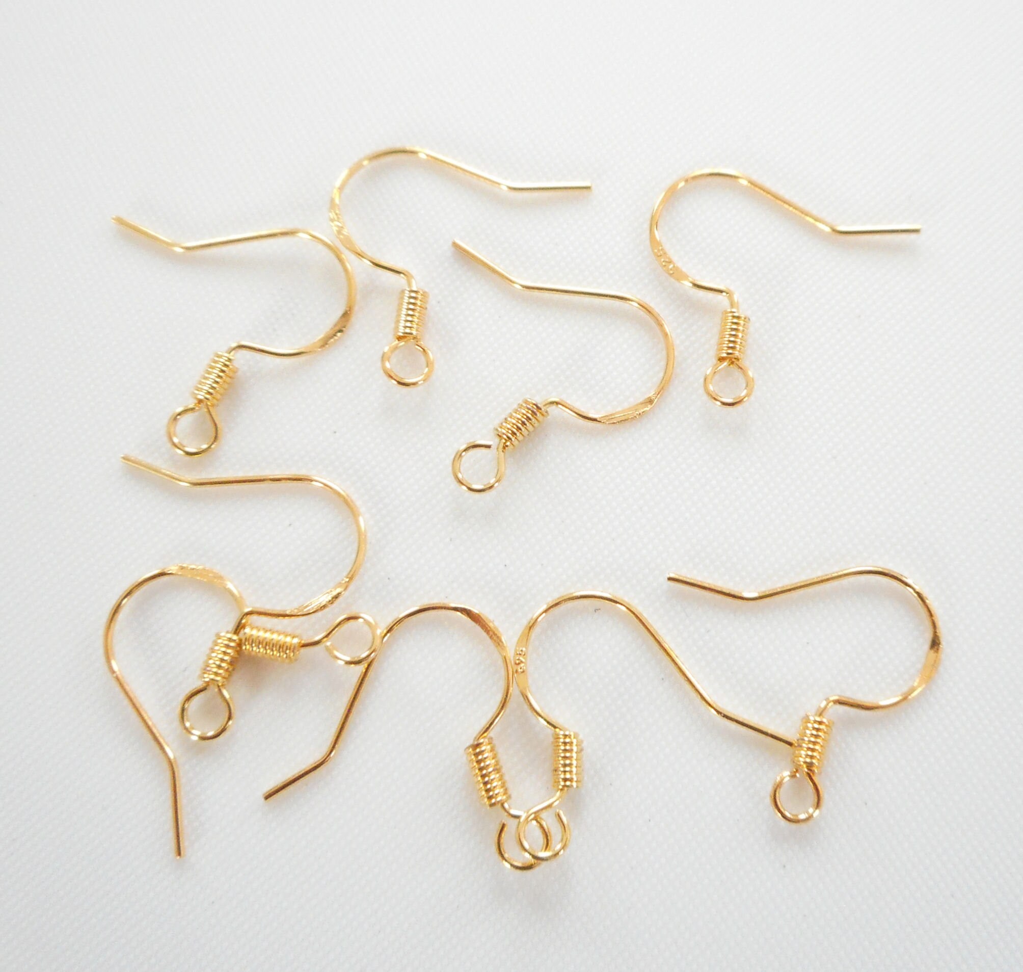 20pcs10pairs-Rose Gold tone Sterling silver Ear wire Earring | Etsy