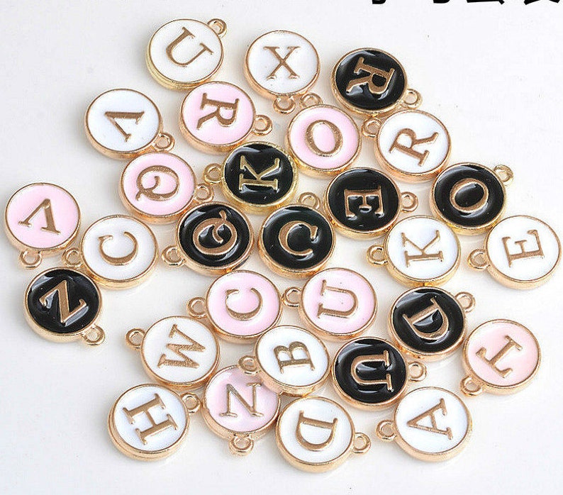 Pick Letter & Color-26 Alphabet Letters Set-2 Sided Round Tag - Etsy Canada