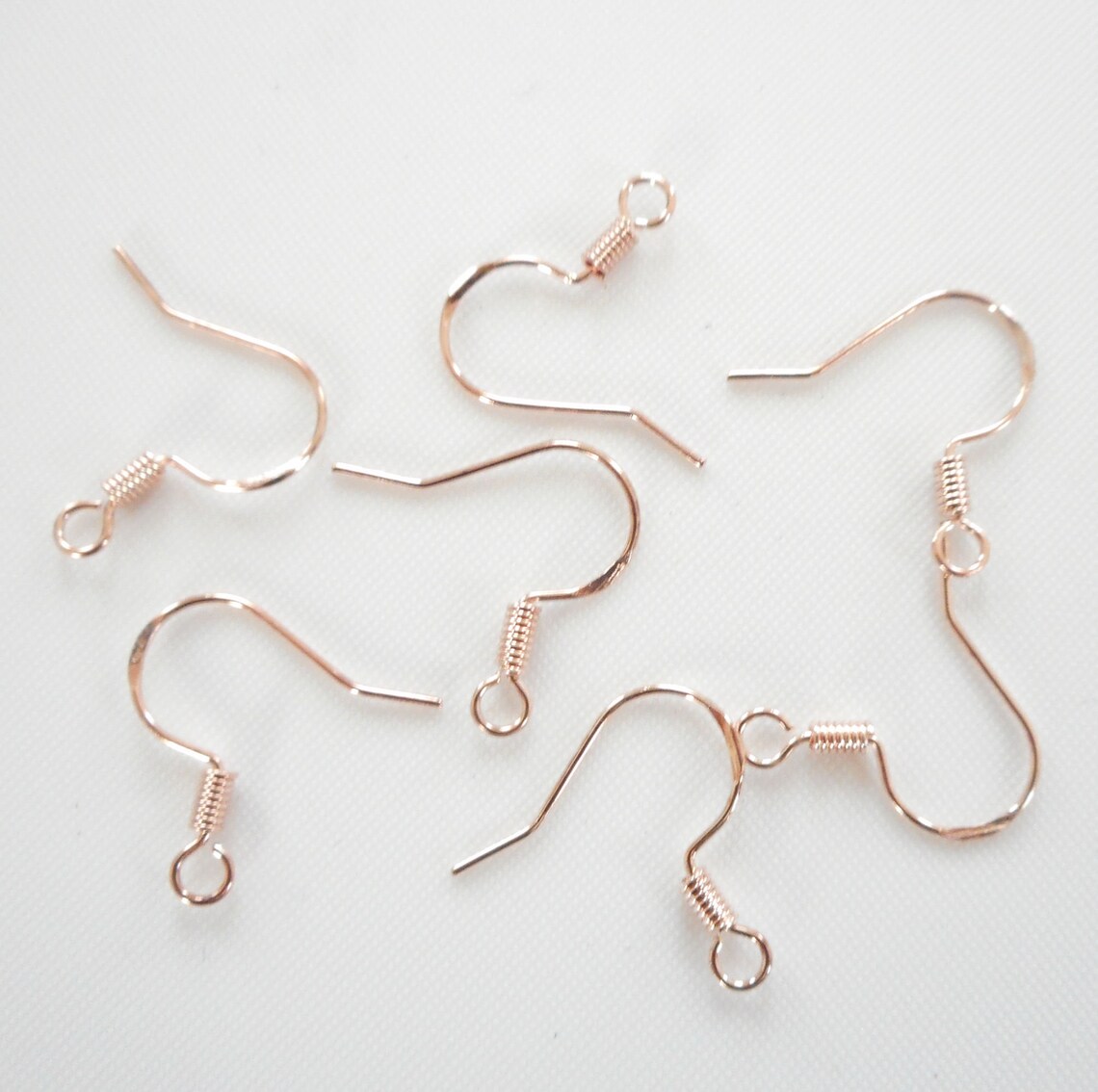 20pcs10pairs-Rose Gold tone Sterling silver Ear wire Earring | Etsy