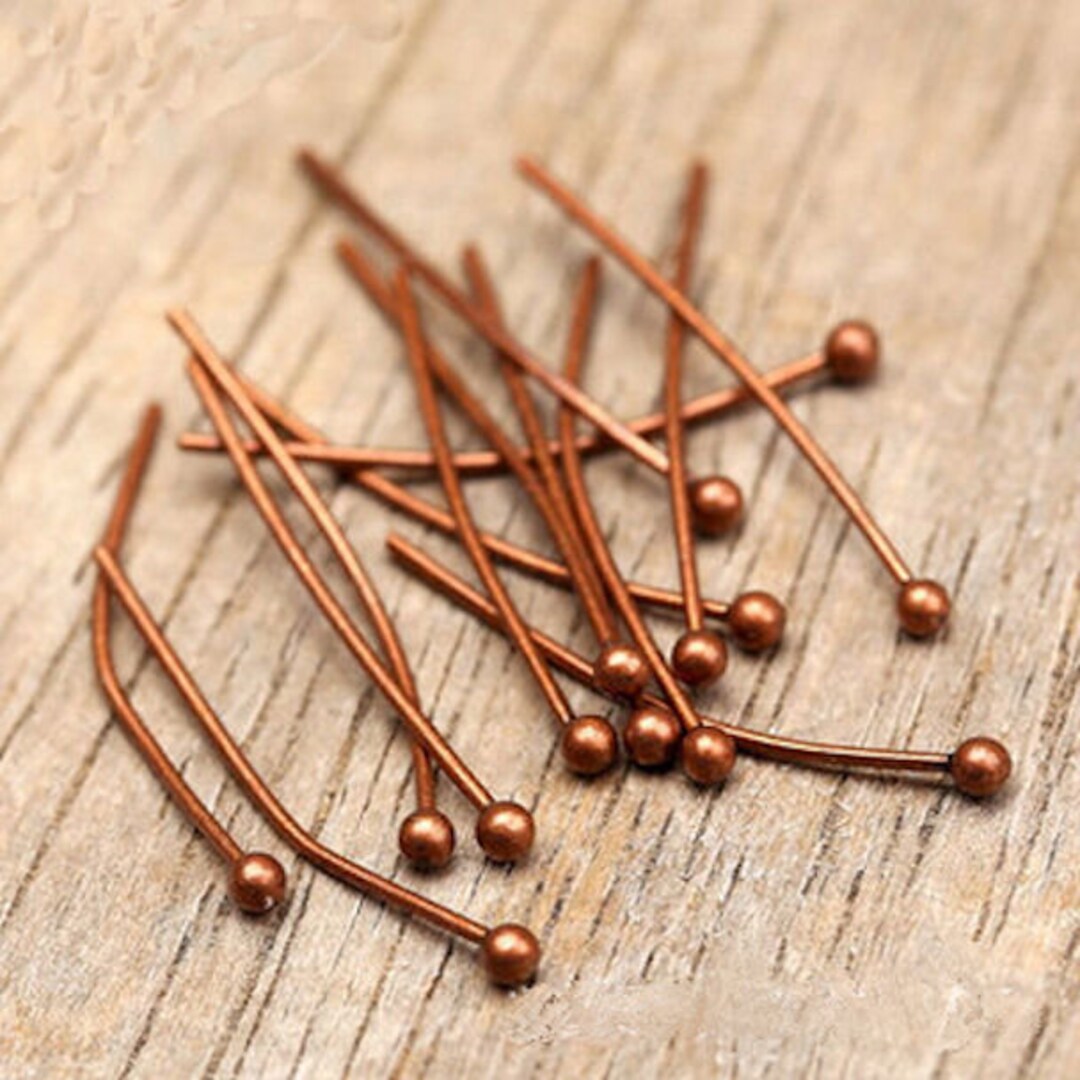 50pcs-20mm Red Copper Round Head Pin-more Colors - Etsy