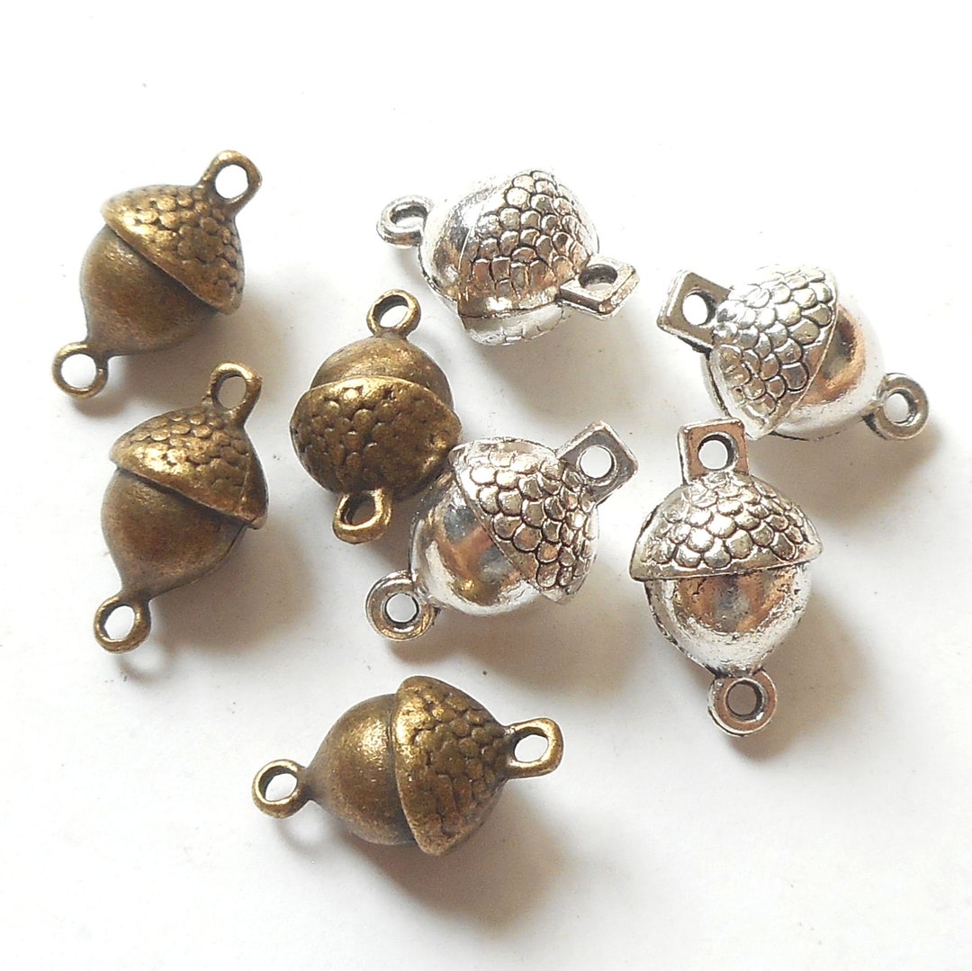 6pcs-2 Loop Connector-3d Acorn Connector,diy Minimalist Jewelry-pick ...
