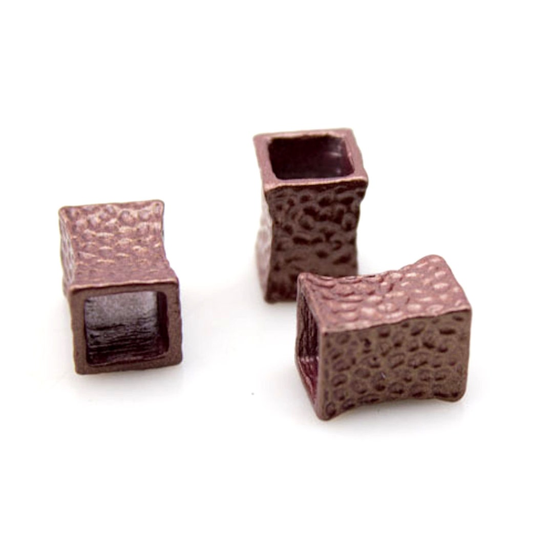 4pcs-16mmx12mm Brown Square Tube 8mm Big Hole Beads-more Colors - Etsy