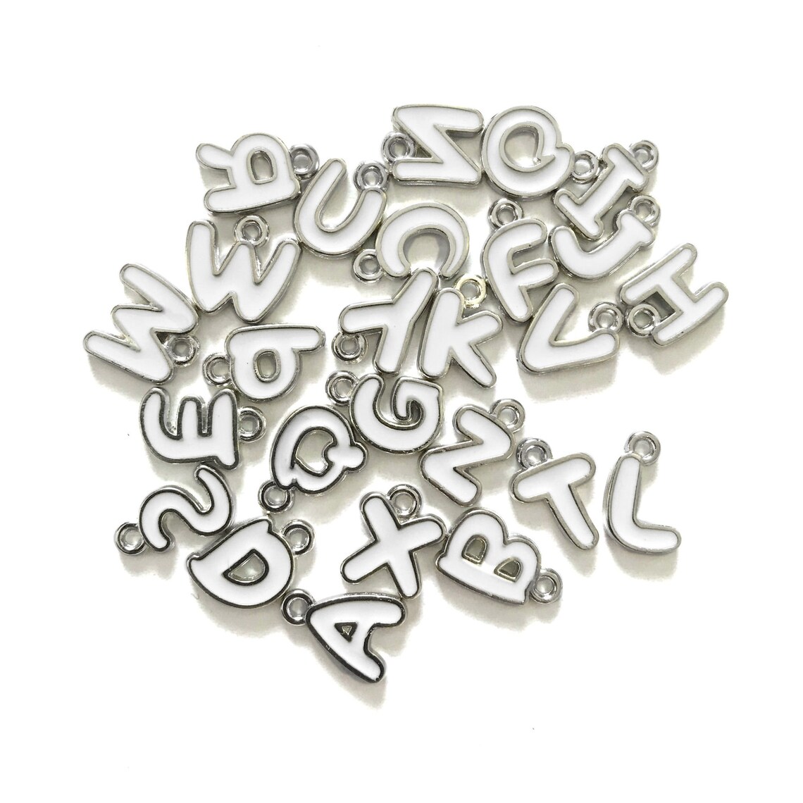 26 Alphabet Letters Set-2 Sided Enamel Letter Charms-pick the | Etsy