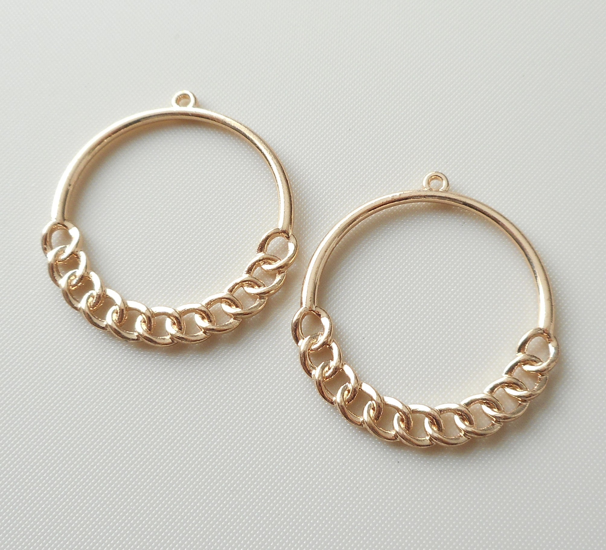 4pcs-gold tone multi loops gold tone earring loop 12 loop - Etsy España