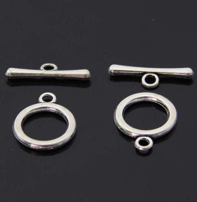 10pcs 5 Sets-silver OT Toggle-antique Silver/tibetain Silver | Etsy