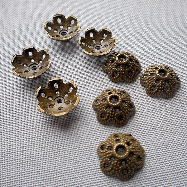 Bronze Bead Caps - Etsy