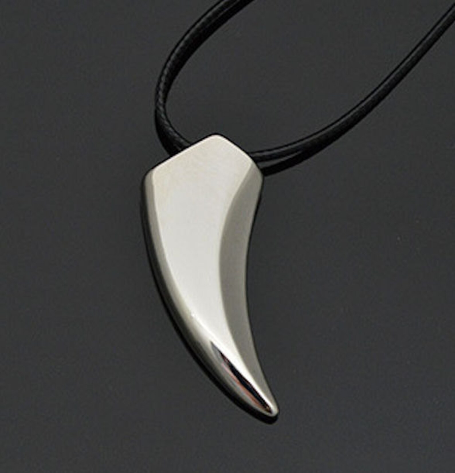 Men Charm Pendant-wolf Teeth Charm PENDANT Plished Stainless - Etsy