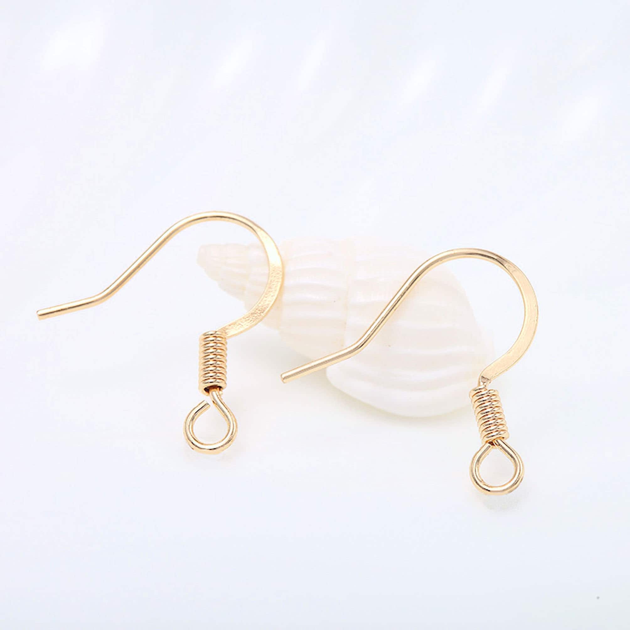 20pcs 10pairs-ear wire 14K gold plated DIY Ear Wires | Etsy