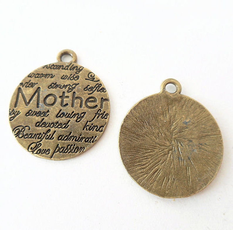 4pcs-1 Mother Charm-antique Bronze Tone Mother Charm - Etsy