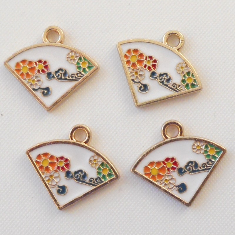 Japanese Fan Charm - Etsy