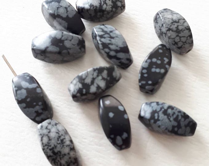 16pcs-snowflake Jasper Gemstone Wave Tube Beads, 18mmx8mm - Etsy