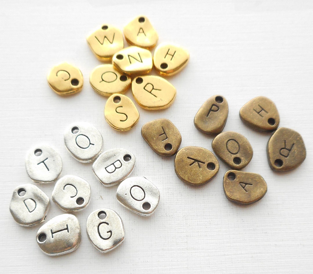 26 Alphabet Set- 2 Sided Free Form Letter Tag Charms-pick the Color - Etsy