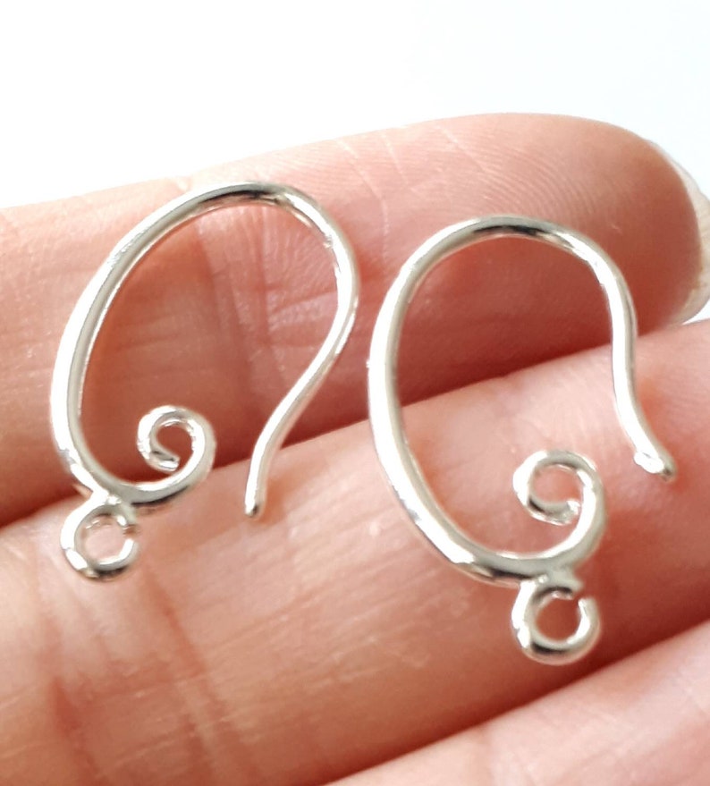 10pcs 5pairs-gold tone Ear wire 1 loop Earring Hooks-silver | Etsy