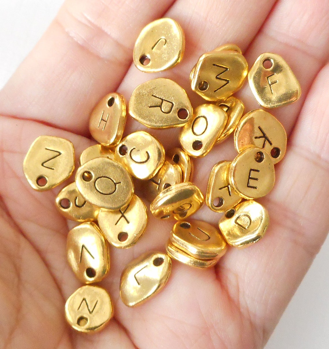 26 Alphabet Set 2 Sided Free Form Letter Tag Charms pick The Etsy