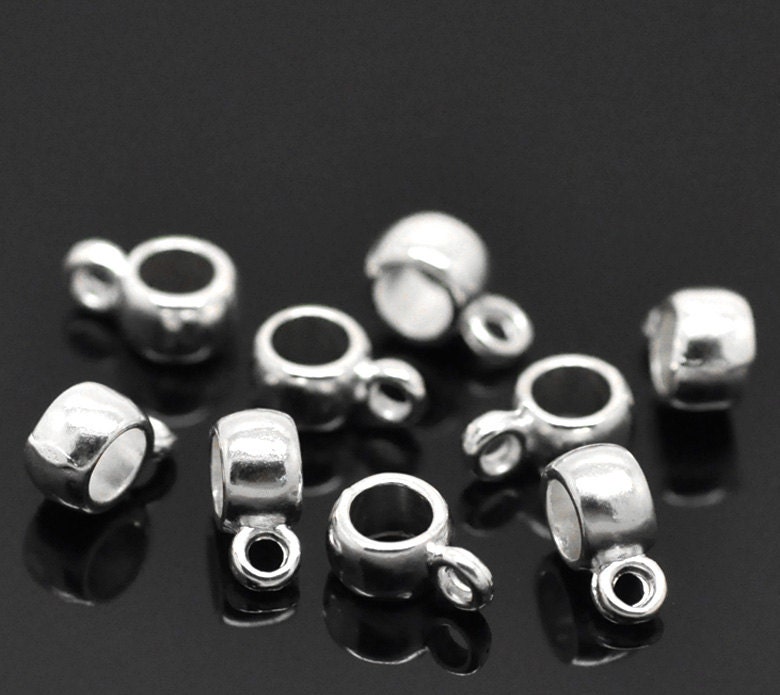 10pcsSmall charm bail gold tone small charm bail | Etsy