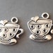 6pcs-brass Coffee Cup Charm, Brass Tea Cup Charm, Silver Tone Available ...