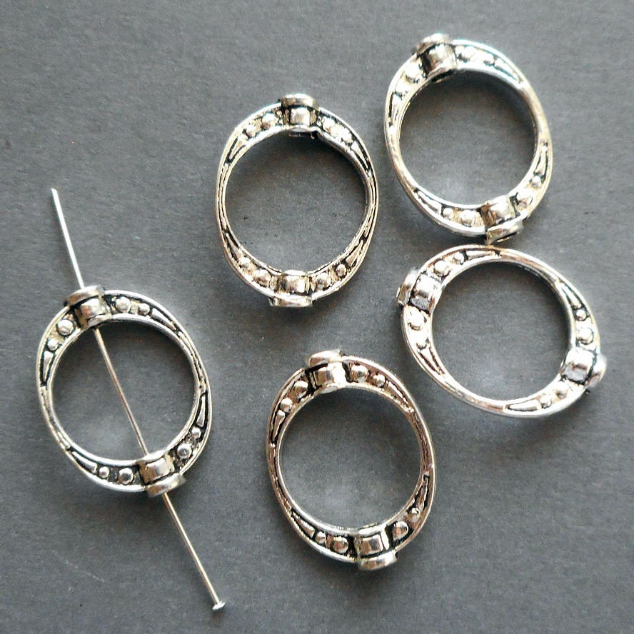 8pcs-18mmX14mm gold tone oval beads Frame-oval frame spacer | Etsy