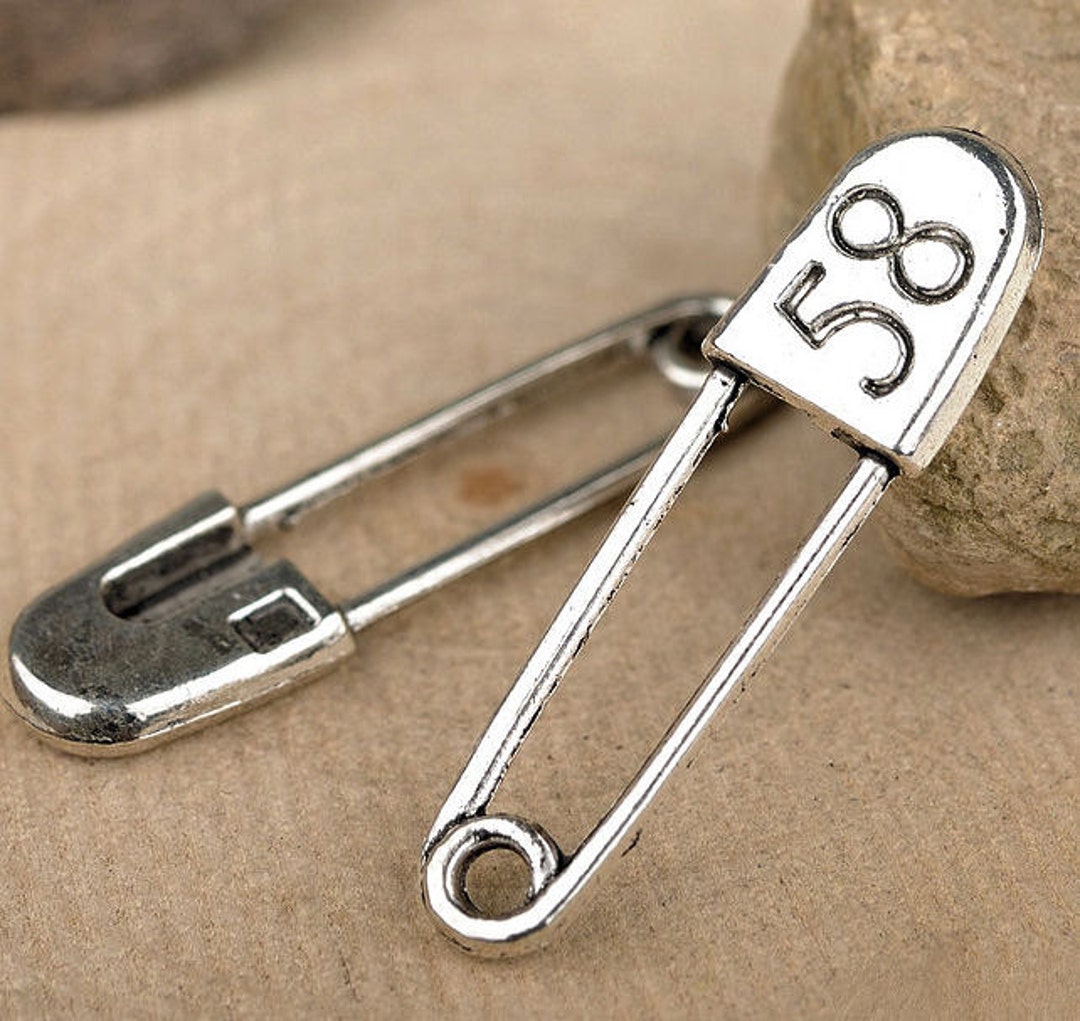 6pcs-silver Safety Pin Charm, Punk Charm, Charm for Earrings ...