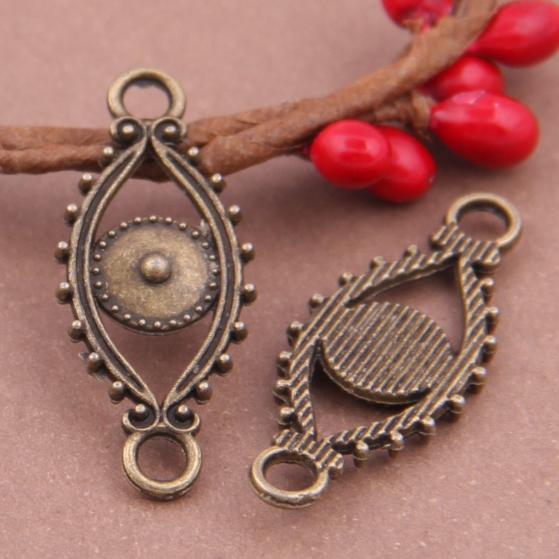 6pcs 1.25 Brass Eye Connector 2 Loop Brozne Tone Eye - Etsy Denmark