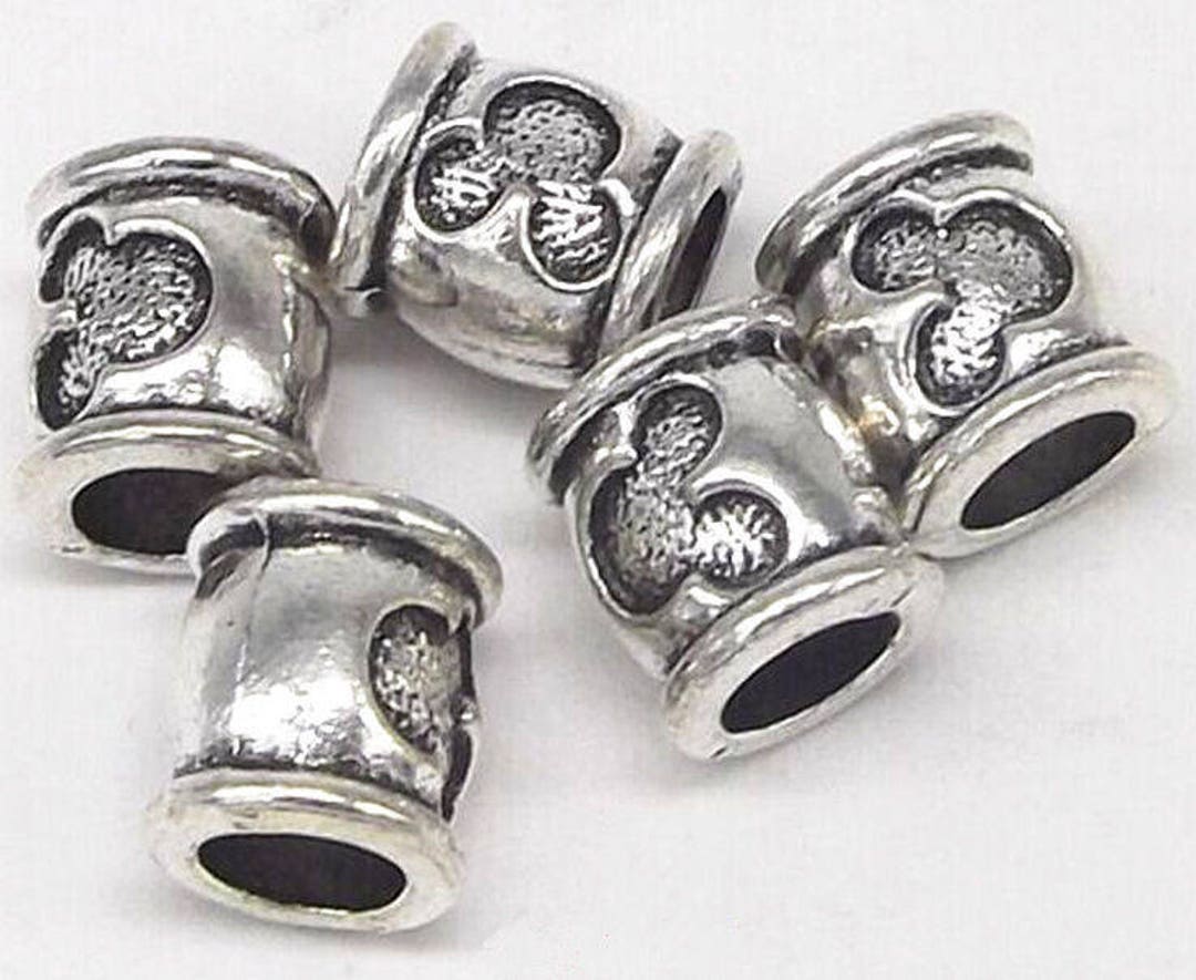 5pcs-11mmx10mm Silver Tone Mouse Beads, Big Hole Metal Beads - Etsy