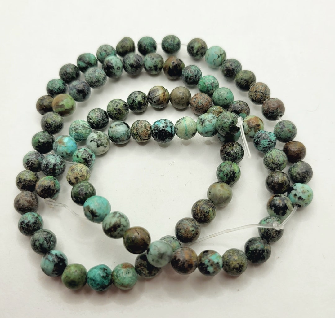 20pcs-6mm Natural African Green Turquoise Gemstone Round Beads - Etsy