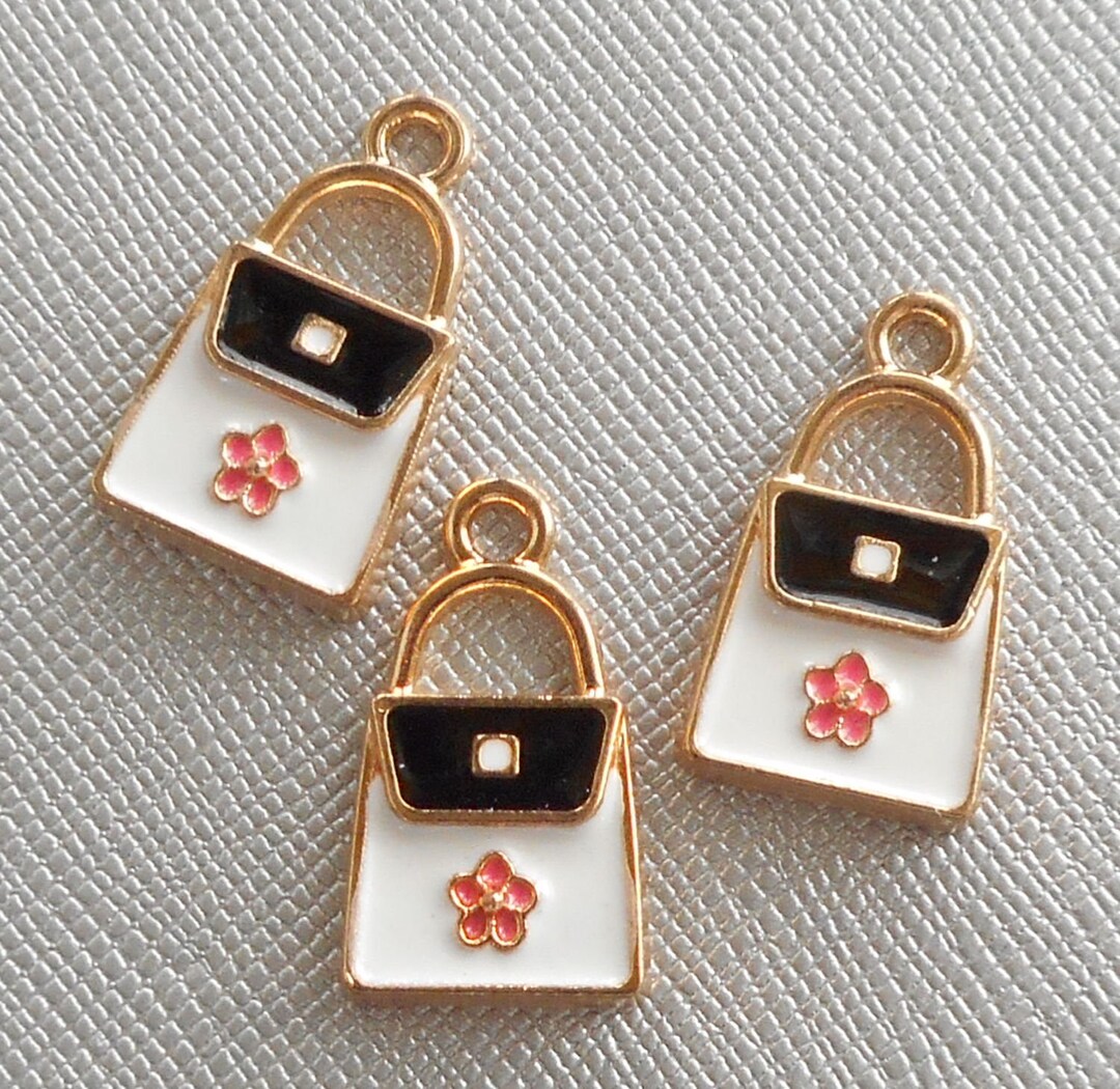 6pcs-20mmx11mm Gold Tone Enamel Purse Charmenamel Handbag - Etsy UK