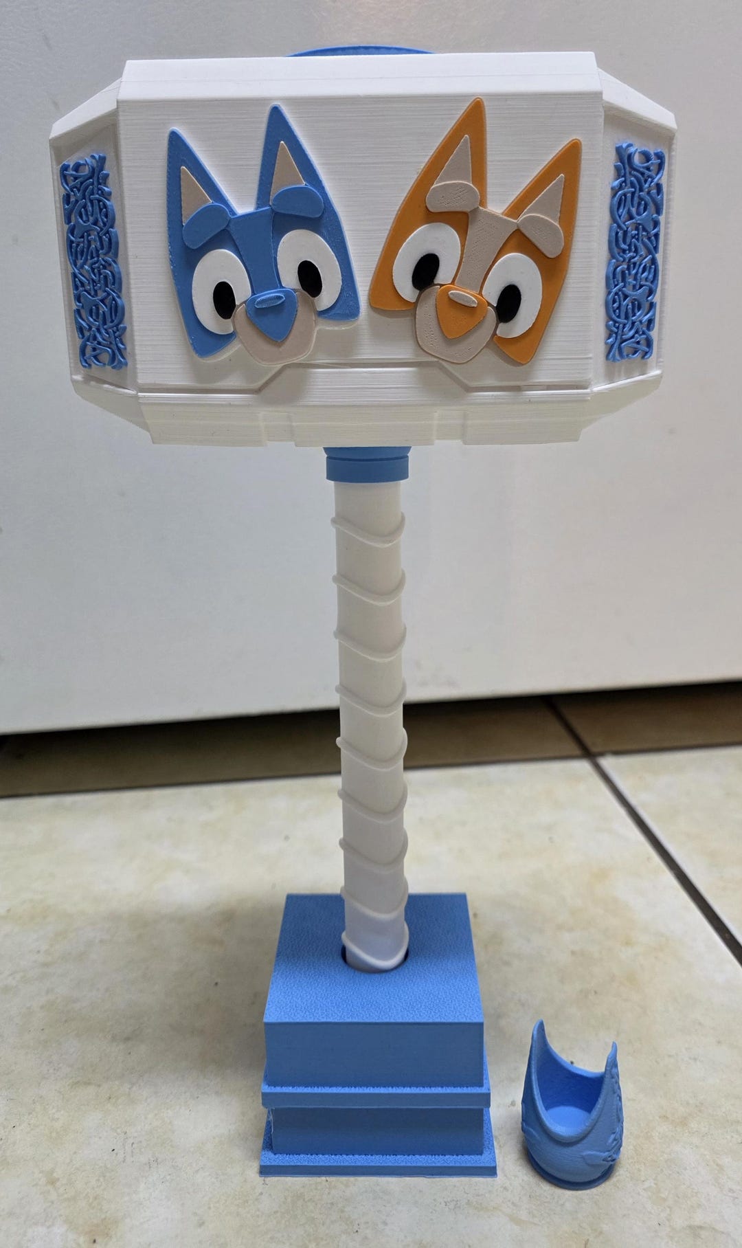 Bluey and Bingo Thor Hammer With Inlays. Stand Included - Etsy