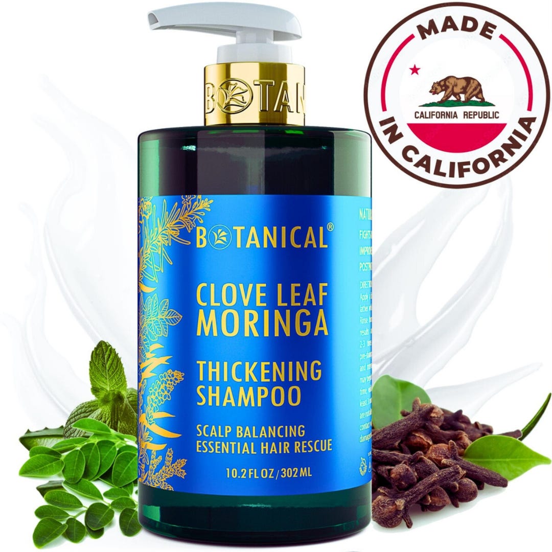 Clove Leaf Moringa Thickening Shampoo: Botanical Scalp Care - Etsy