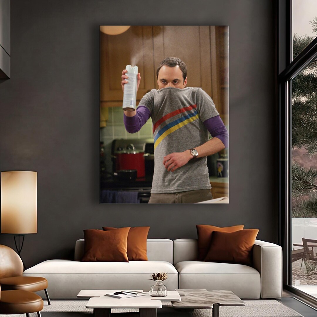 Sheldon Cooper Portrait Home Decor Canvas Wall Art | TV Series Bathroom ...