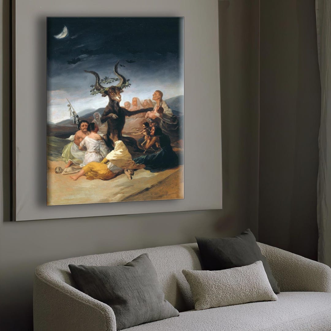 Francisco De Goya’s Witches Sabbath (the Great He-goat) Canvas Wall Art ...