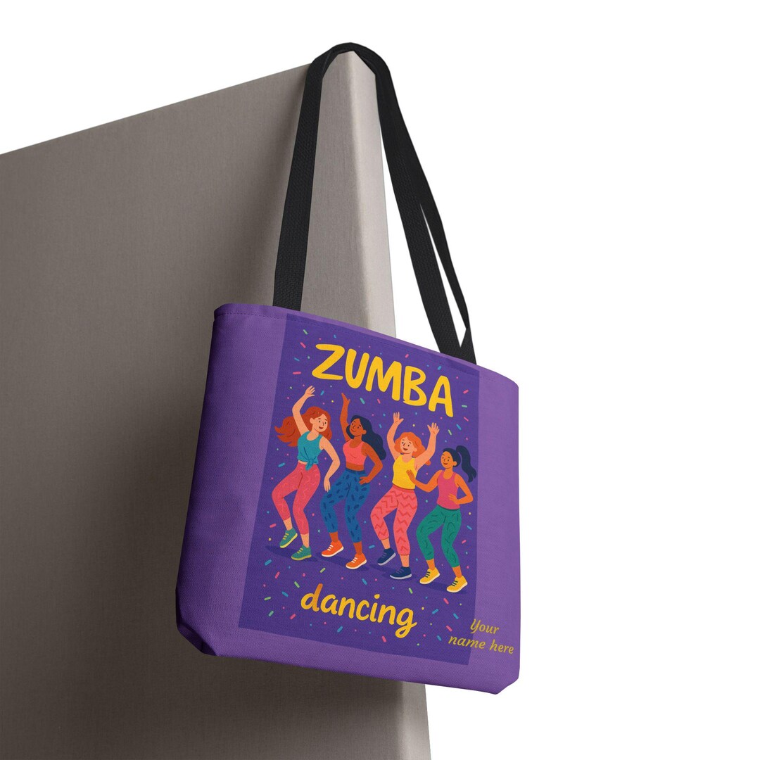 Zumba Dance Tote Bag, Colorful AOP Gym Bag - Etsy
