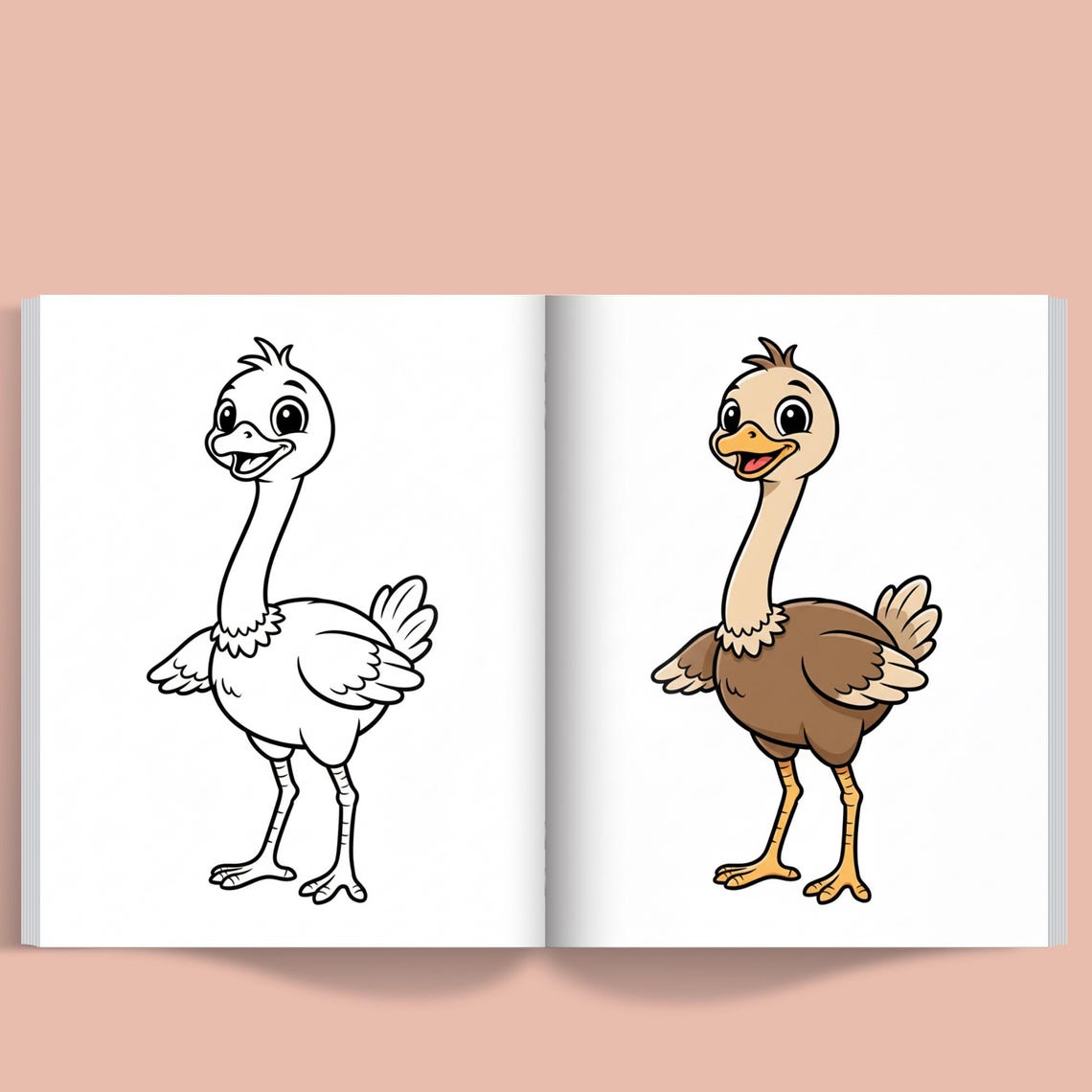 20 Animals Coloring Pages, Toddler Activity Book (PDF Download) - Etsy