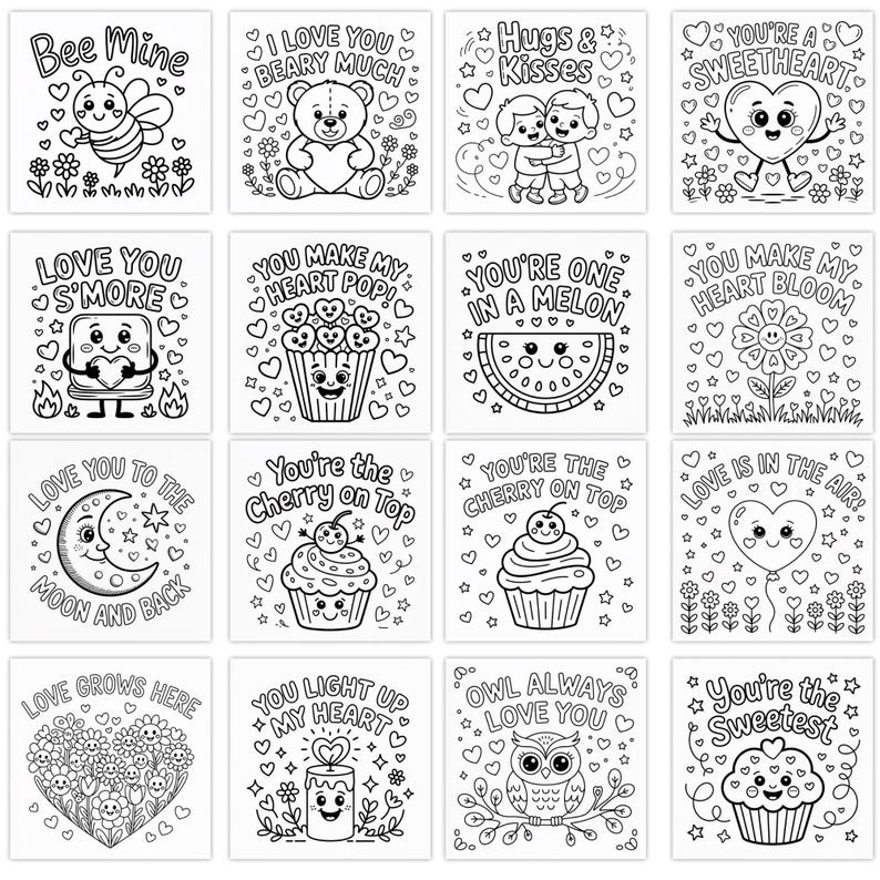 25+ Valentine Coloring Pages With Quotes, Printable Valentines Day ...