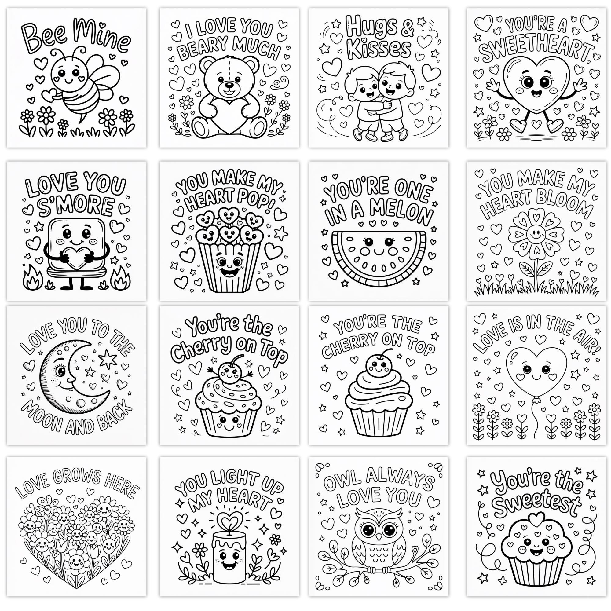 25+ Valentine Coloring Pages With Quotes, Printable Valentines Day ...