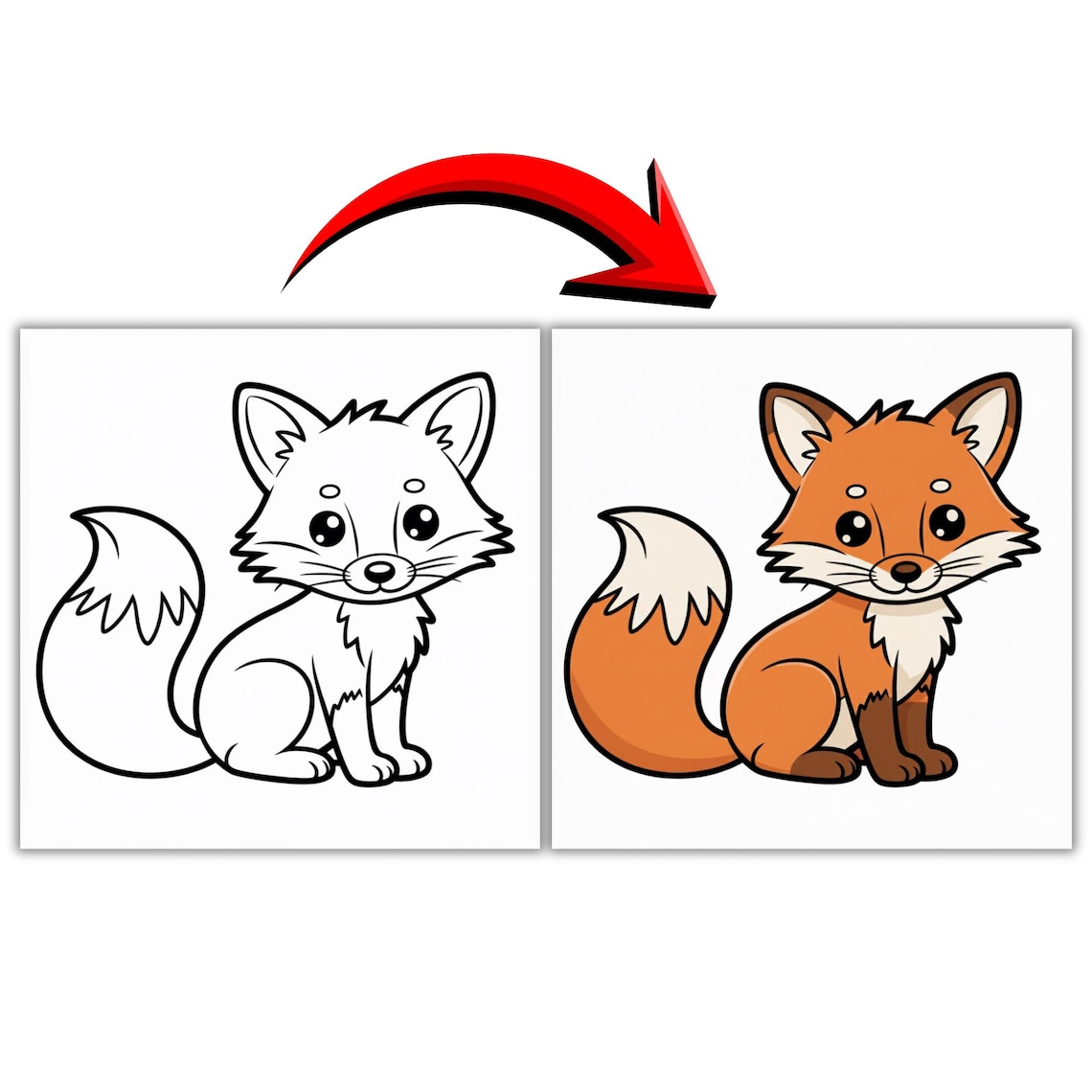 Animal Coloring Book for Kids, Easy Toddler Coloring Pages, Preschool ...