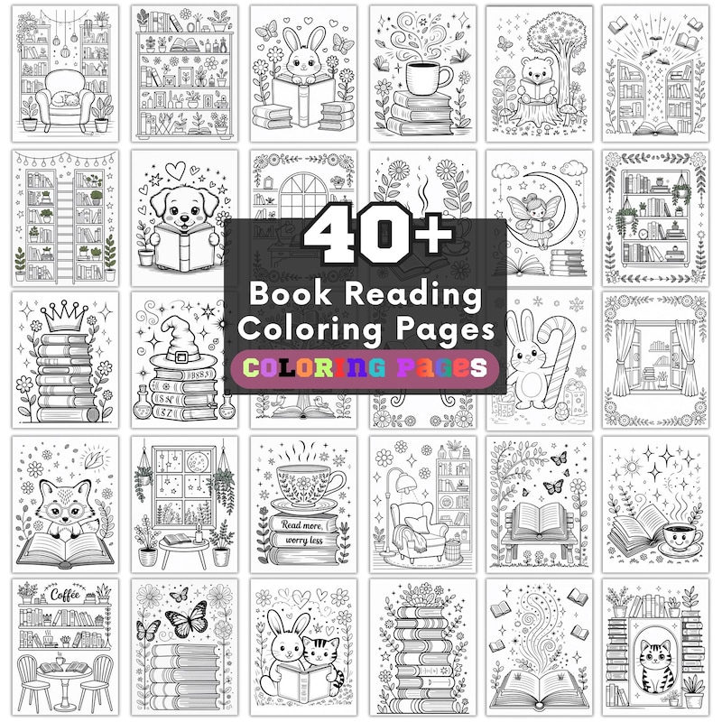 Book Fair Coloring Sheet - Etsy