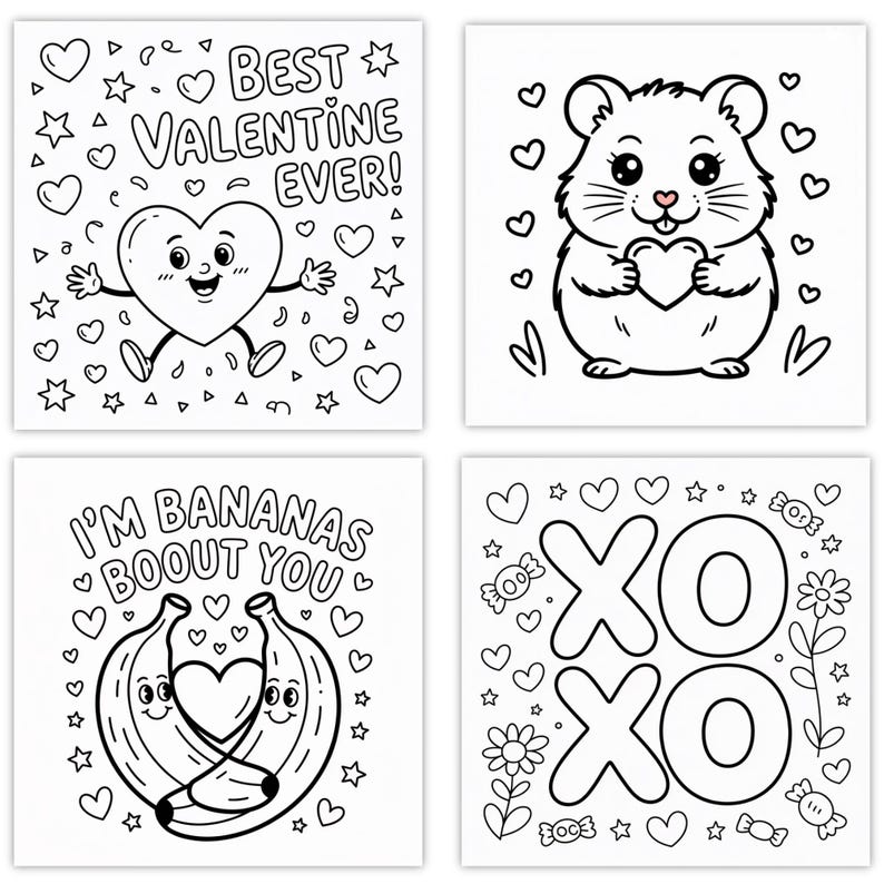 25+ Valentine Coloring Pages With Quotes, Printable Valentines Day ...